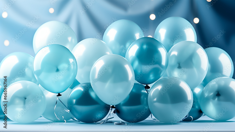 blue balloons, blue bubbles beautiful birthday texture, party ...