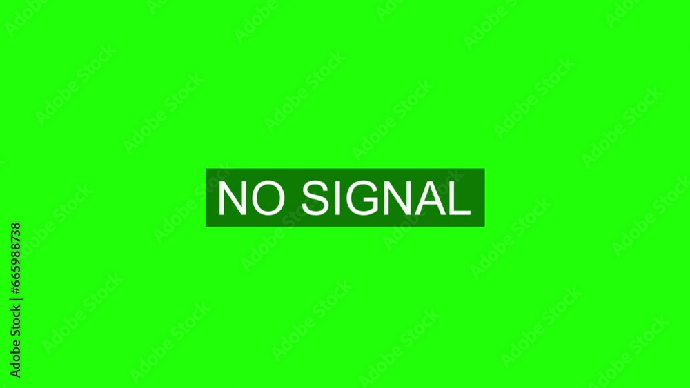 Shaking text animation - No signal. Glitch effect. Green screen. Bad ...