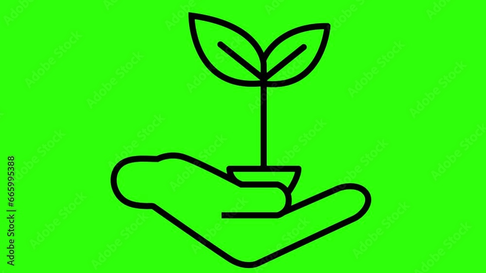 Animated investment linear icon. Growing income. Business funding ...