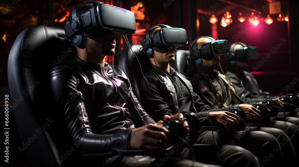 A high-tech men's club that embraces the world of virtual reality and ...