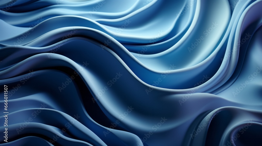 An enigmatic sea of cerulean threads weave together in a hypnotizing ...