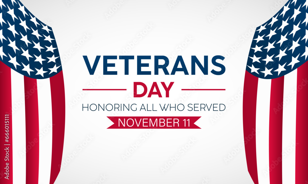 Veterans Day Tribute with American Flag, Saluting Soldier, and ...