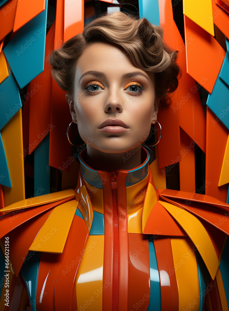 Modern Female Portraits, Deconstructivism Style Portrait. This striking ...