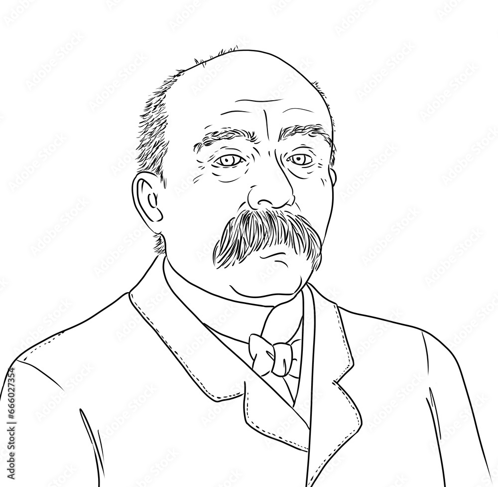 Georges Clemenceau, the tiger, 1841-1929 Stock Illustration | Adobe Stock
