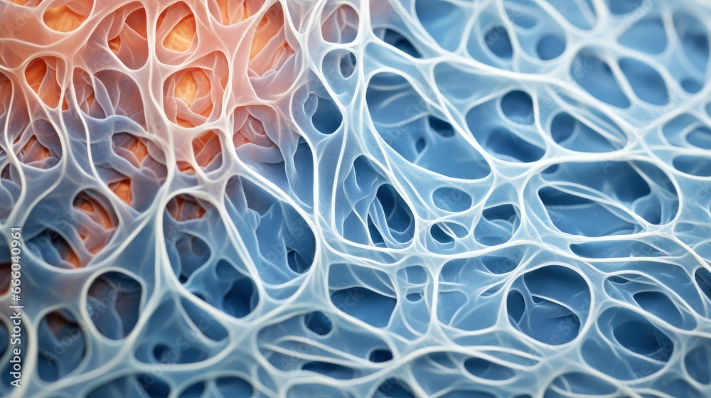 Close-up 3d picture of muscles cells under microscope Stock ...