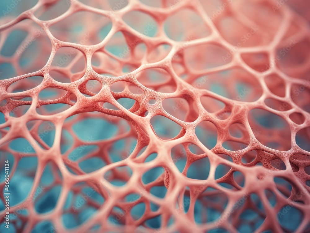 Close-up 3d picture of skin cells under microscope Stock Illustration ...