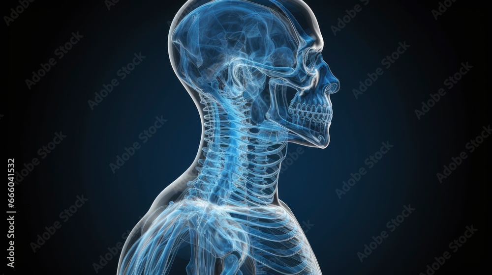 Human body x-ray medical illustration 3d style Stock Illustration ...
