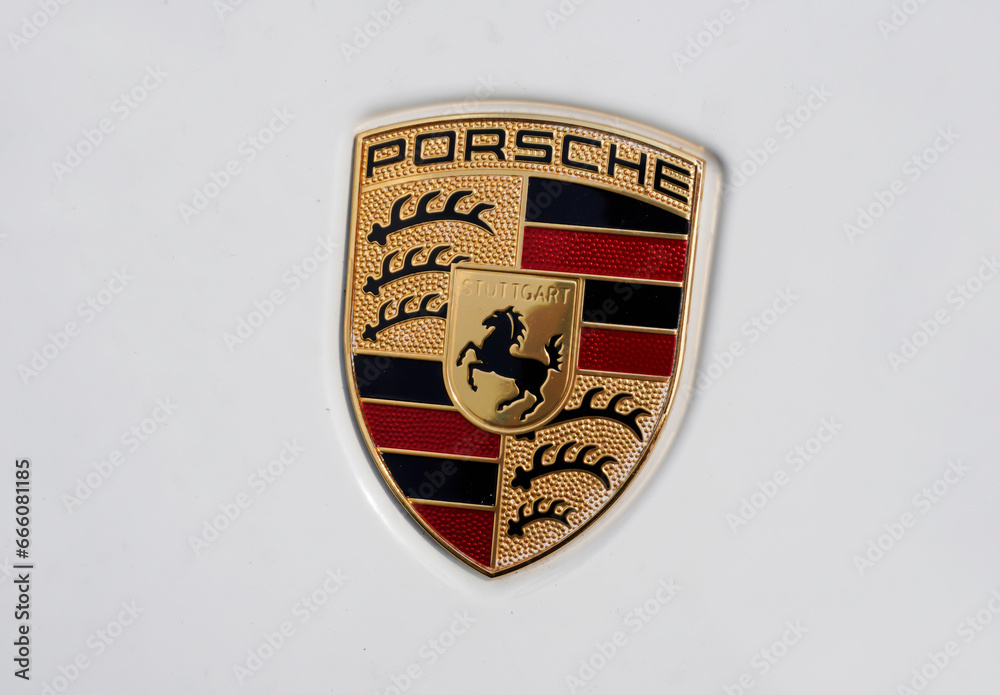 Bangkok, Thailand, 20 October 2023 The Porsche logo is available ...
