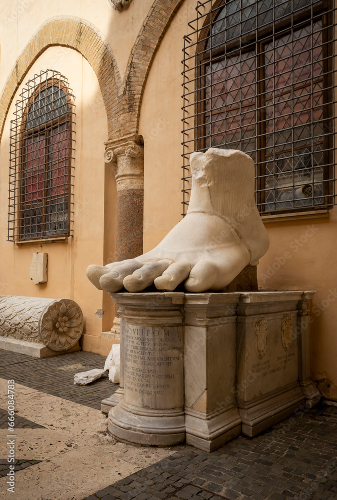 Left foot of the Colossus of Constantine in the Palazzo dei ...
