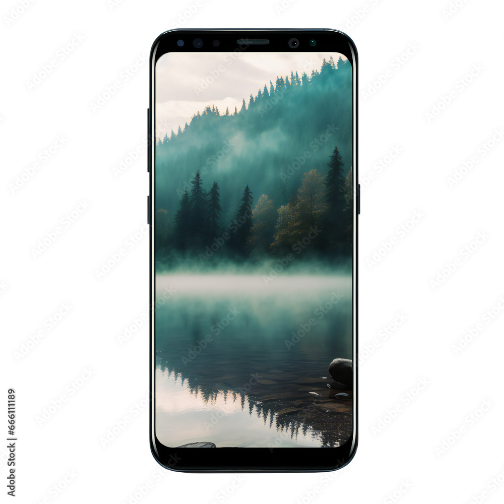 Smartphone isolated on transparent background, Generative AI Stock ...