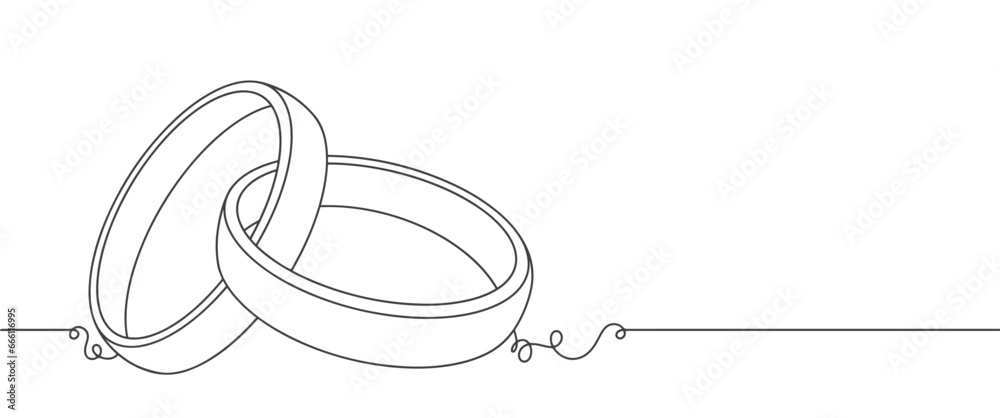 Wedding ring line art vector illustration Stock Vector | Adobe Stock