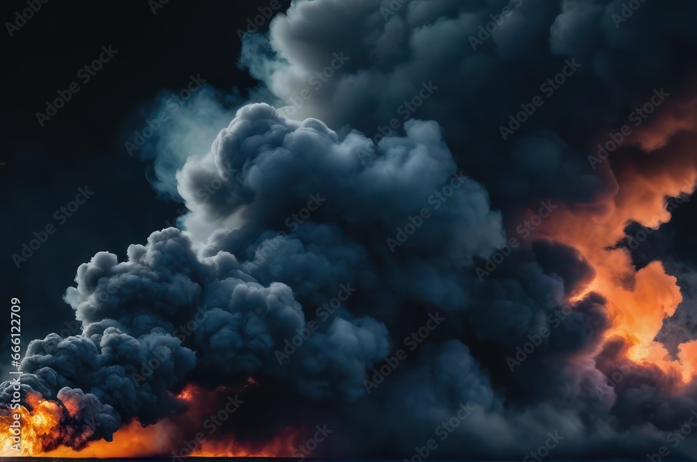 Black Color smoke. Paint water splash. Fire flame. Cosmic stardust ...