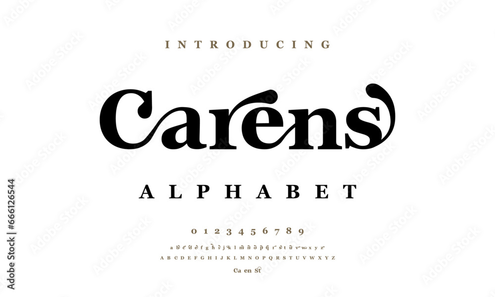 Premium luxury elegant alphabet letters and numbers. Elegant wedding ...