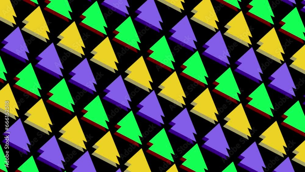 2D animated background geometric pattern in 4k, color transition, 80's ...