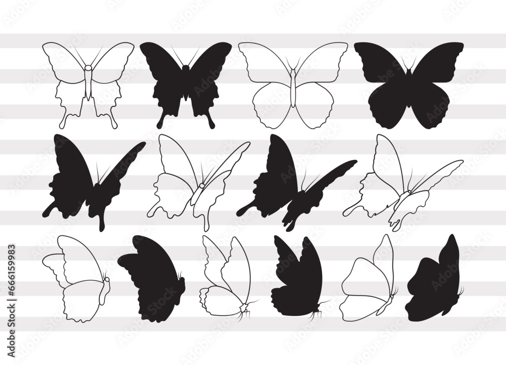 Butterfly SVG, Butterfly Wing, Butterflies Svg, Butterfly Bundle Stock ...