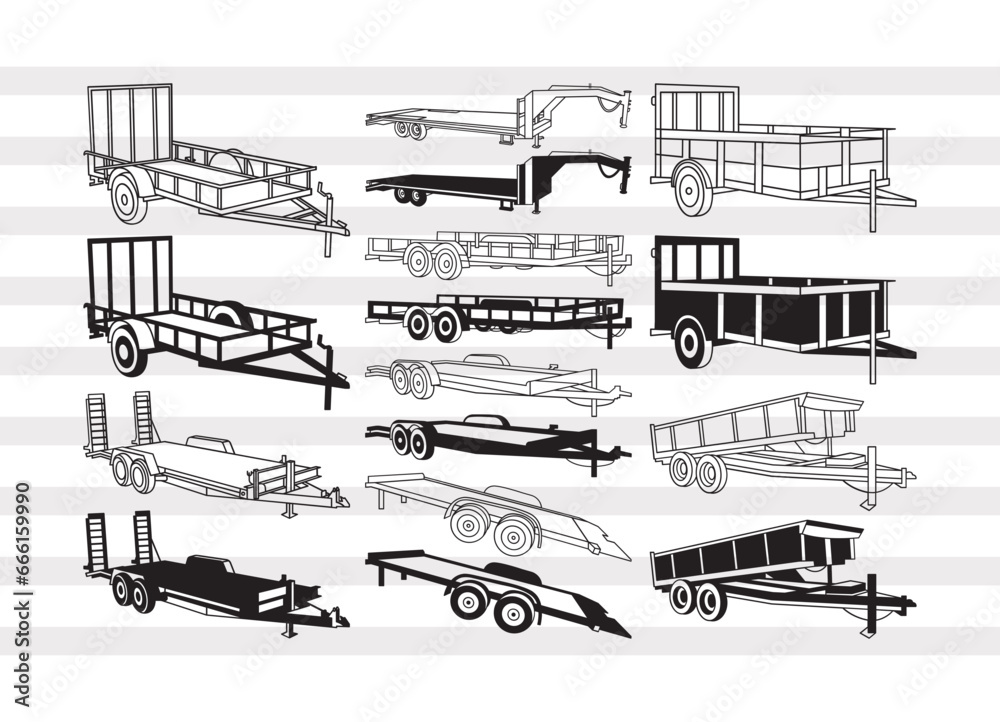 Big Tex Trailers SVG, Flatbed Semi Truck Svg, Flatbed Gooseneck Trailer ...