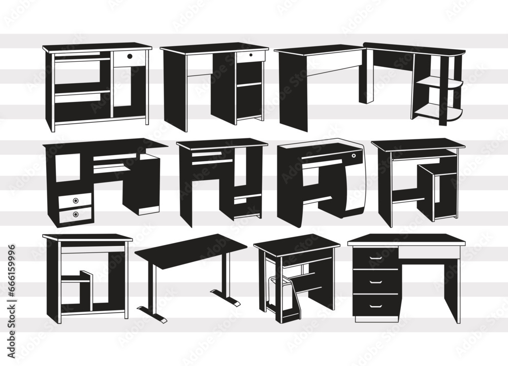 Computer Table SVG, PC Table Svg, Computer Desk Svg, Laptop Table Svg ...