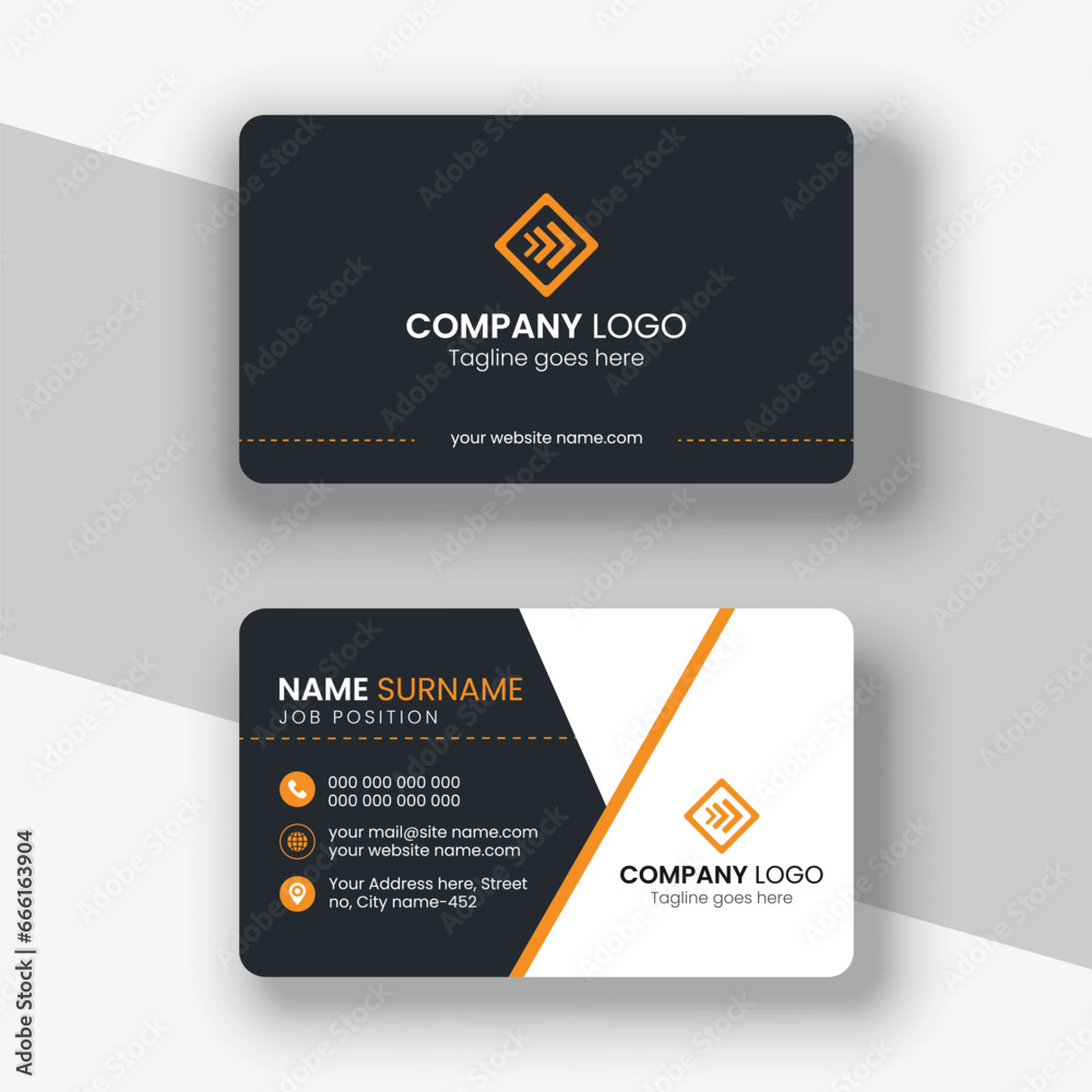 visiting card design template design Stock Vector | Adobe Stock