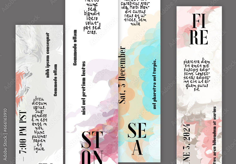 Web Banner Transparent Random Overlapping Shapes Creating Vector ...