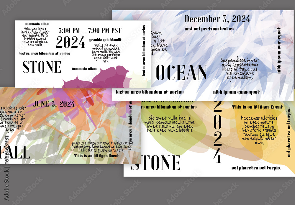 Web Banner With Transparent Overlapping Shapes Creating Vector ...