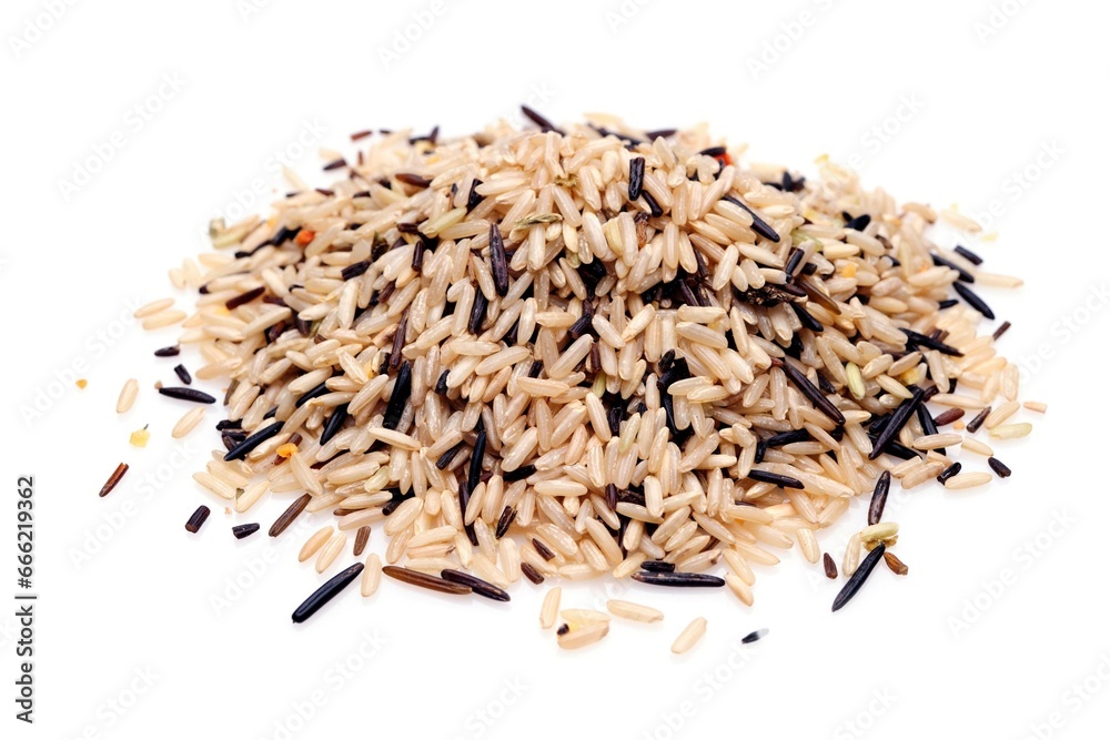 4K Image: Assorted Wild Rice Varieties on a Clean White Background ...