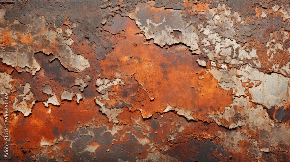 "Peeling Metal Texture: A close-up shot revealing the deteriorating ...