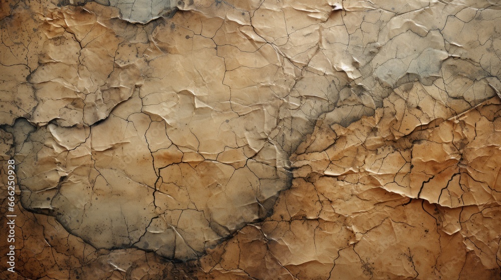 Old Map Texture Detail: A macro photograph that captures the crinkled ...