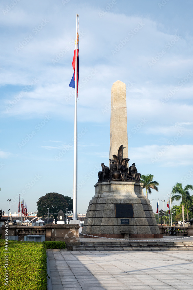 Monument in memory of Jose Rizal (National hero) at Rizal park in ...