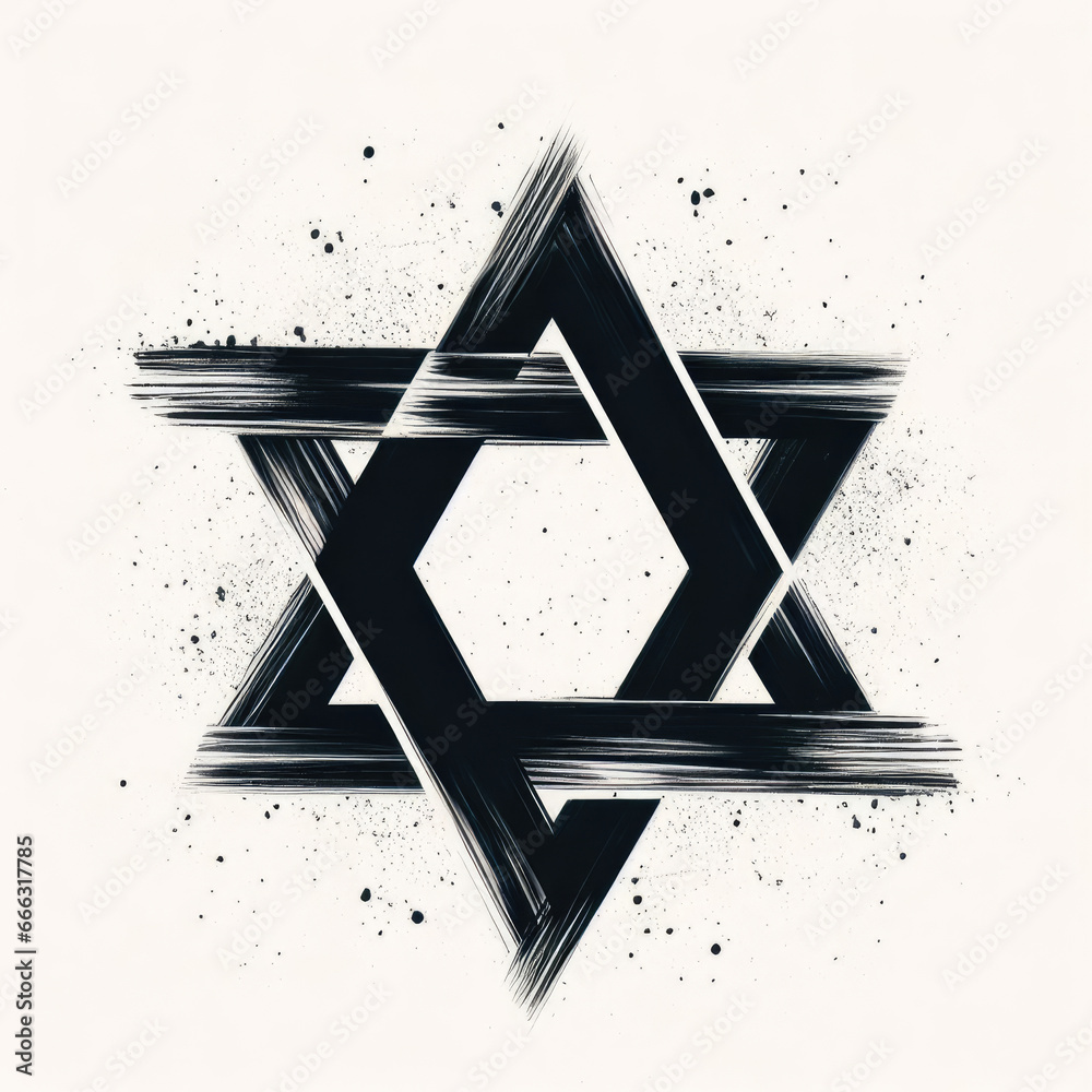 Black pencil drawing star of david Stock Illustration | Adobe Stock