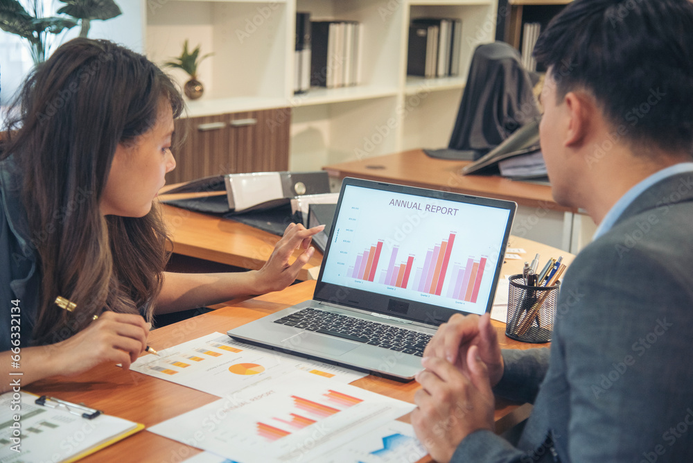 Business strategy team report chart, graph, infographic data analyze ...