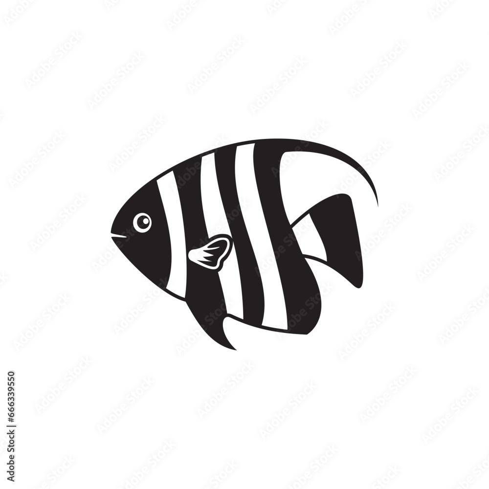 angel fish icon symbol sign vector Stock Vector | Adobe Stock