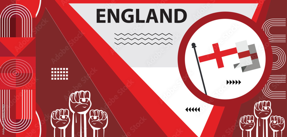 England national day banner design, British flag colors theme ...