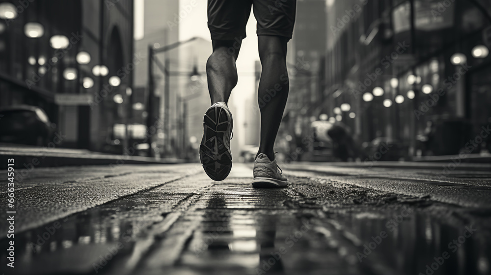 Jogger - running - marathon - exercise - jogging - monochrome - black ...