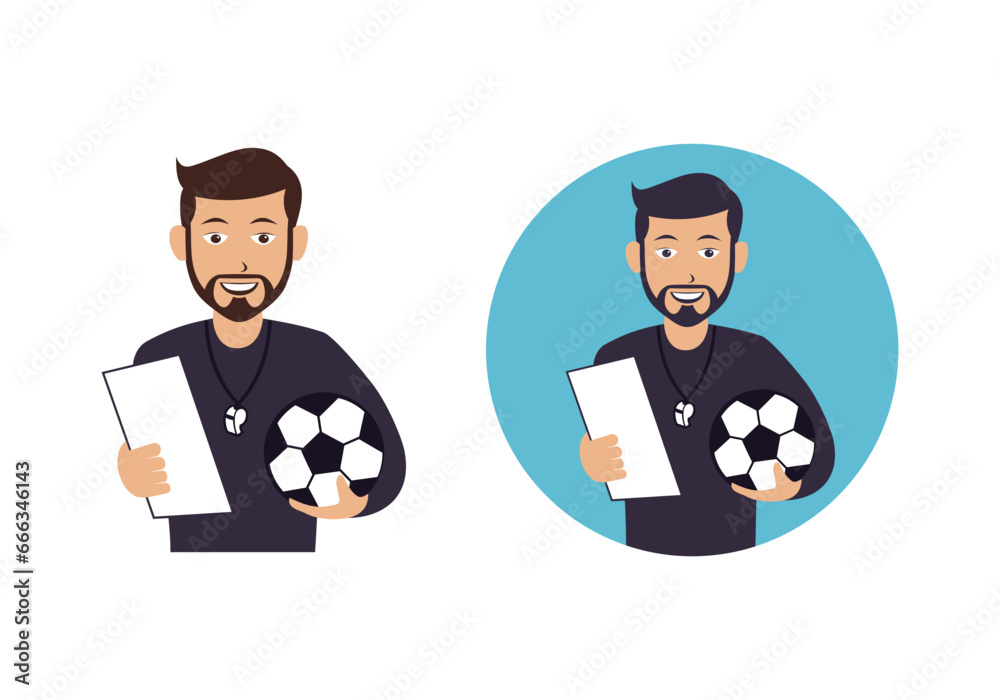 Soccer Coach Character Design Illustration vector eps format , suitable ...