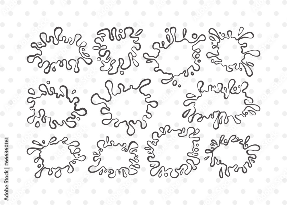 Ink Splatter Clipart SVG Cut File | Slime Svg | Blood Splatter Svg ...