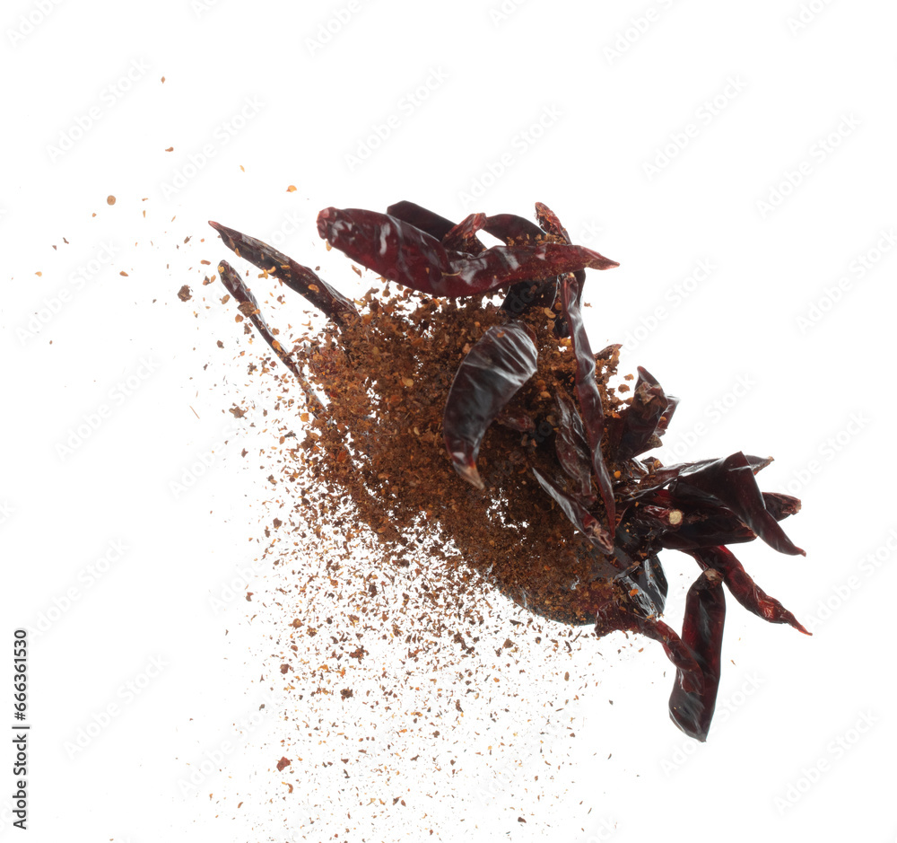 Dried Red hot Chilli fall down explosion, dried Red Chilli float ...