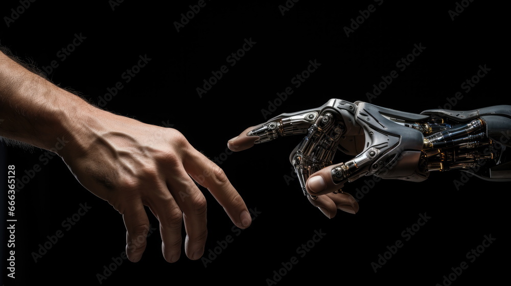 Harmonious Coexistence of Humans and AI Technology - Delicate Human ...