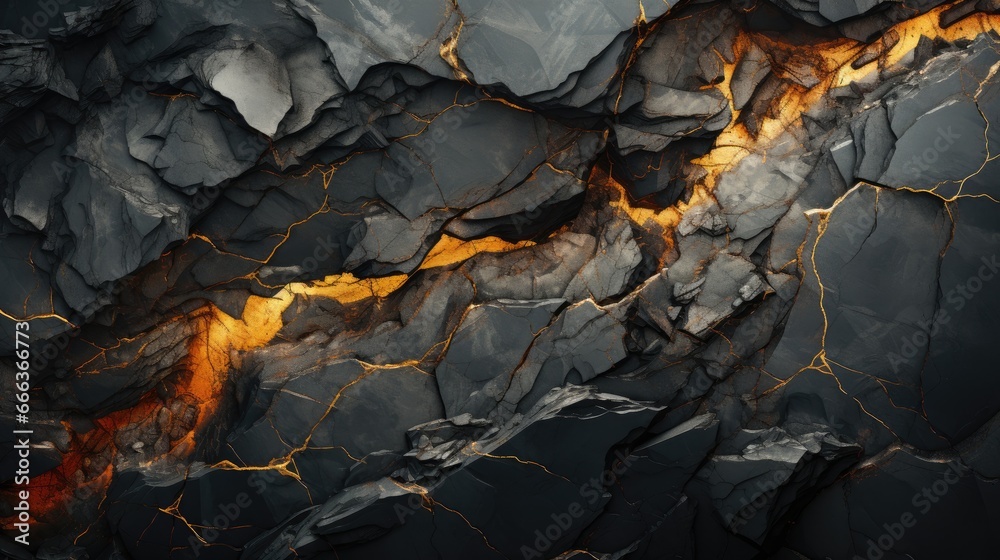 A stone wall background with a black rock texture, embellished by ...