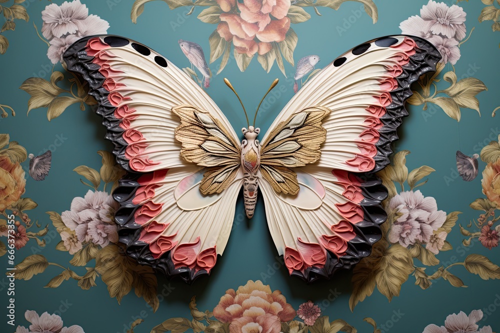 Stylish Butterfly Wallpaper: Vibrant and Colored Backdrop for a ...