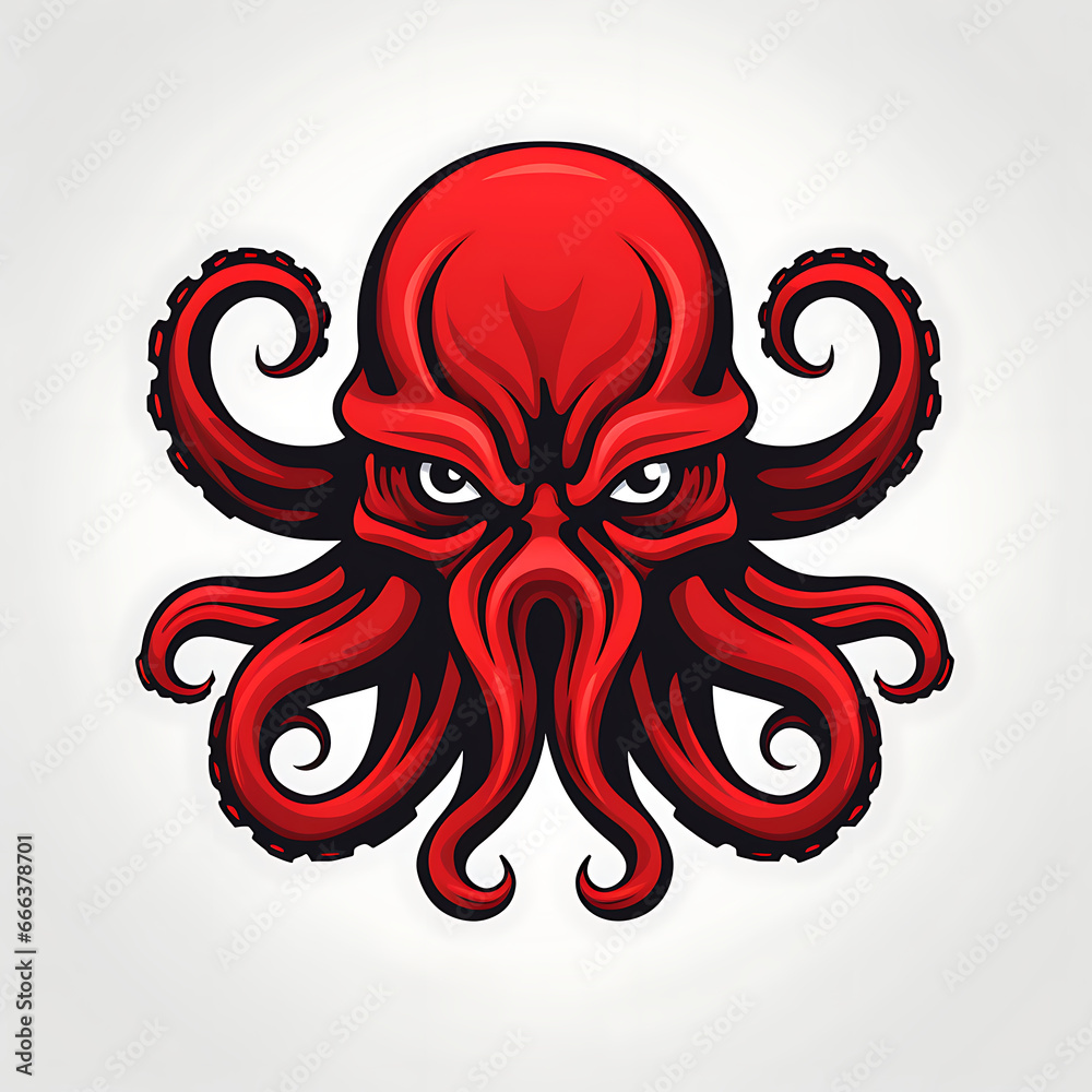 Gamer Mascot octopus gaming logo esport. generative ai Stock ...
