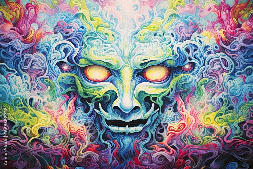 Psychedelic Watercolor Painting on Canvas: Vibrant Wallpaper for a Mind ...