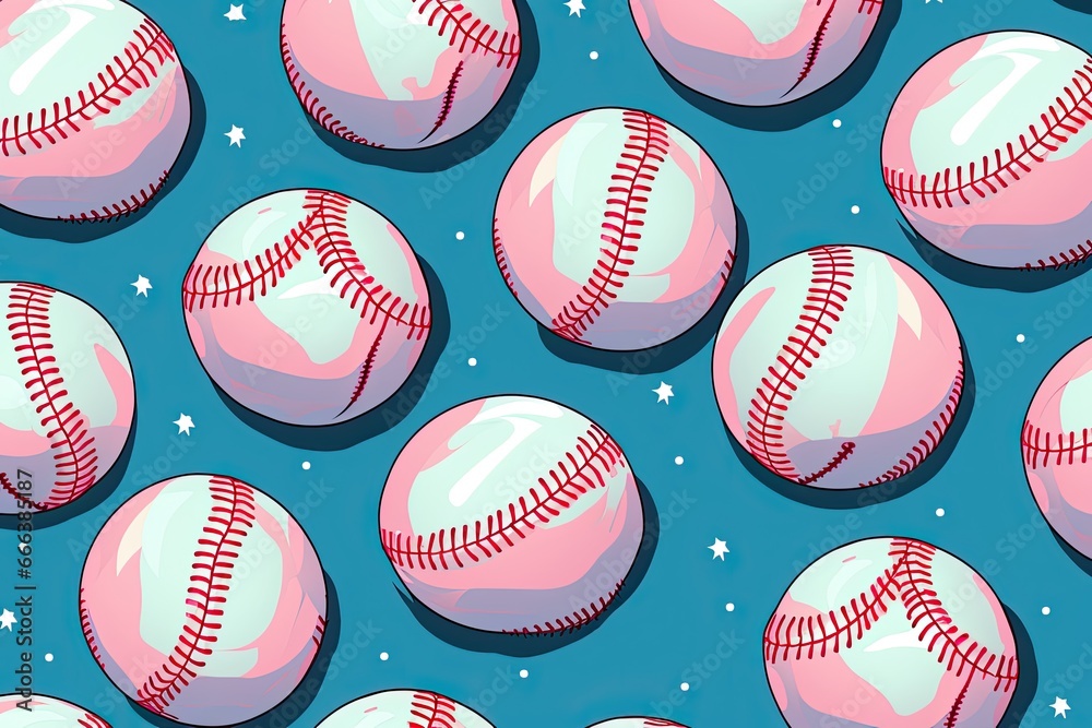 Softball Wallpapers: Flat Seamless Texture Collection Stock ...