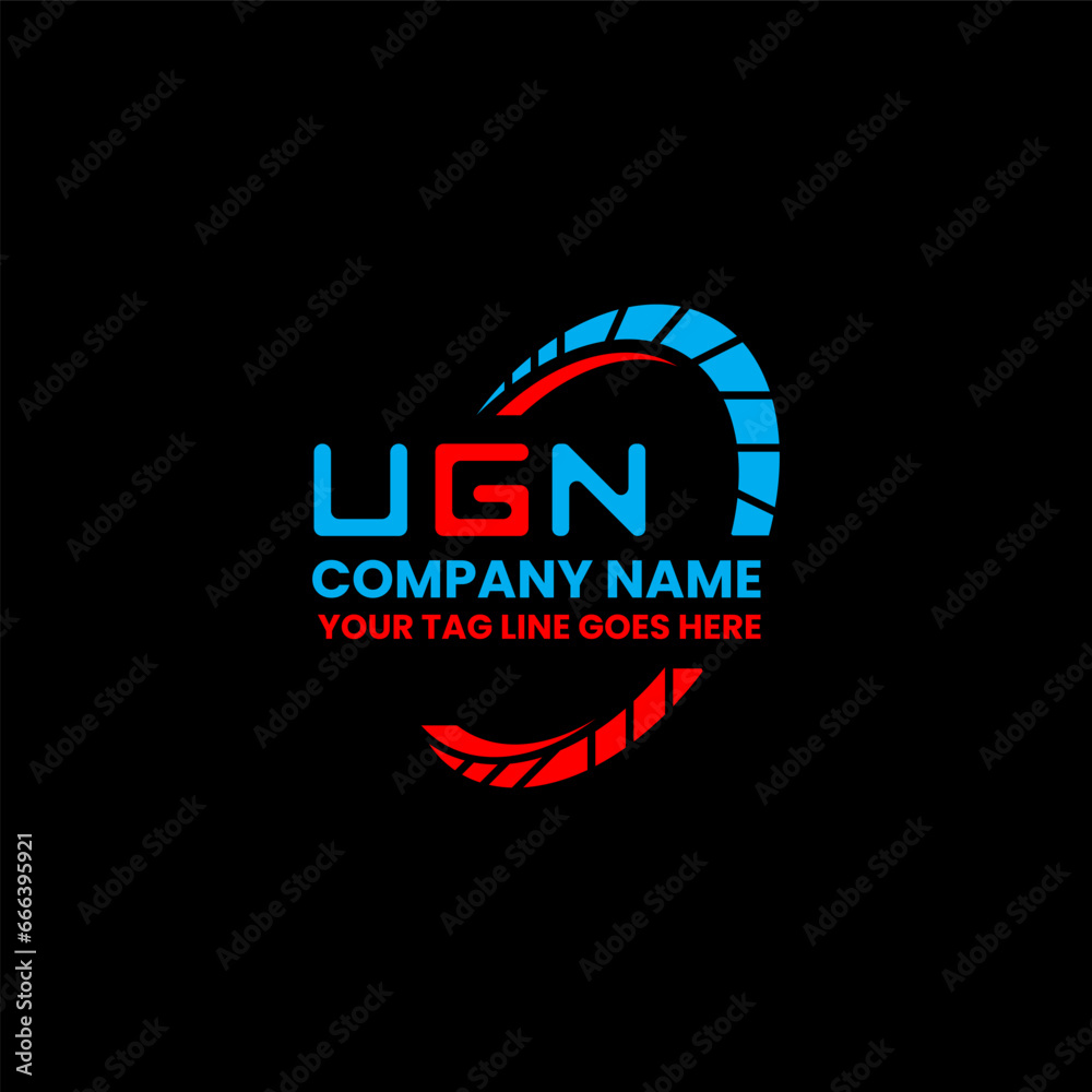 UGN letter logo vector design, UGN simple and modern logo. UGN ...