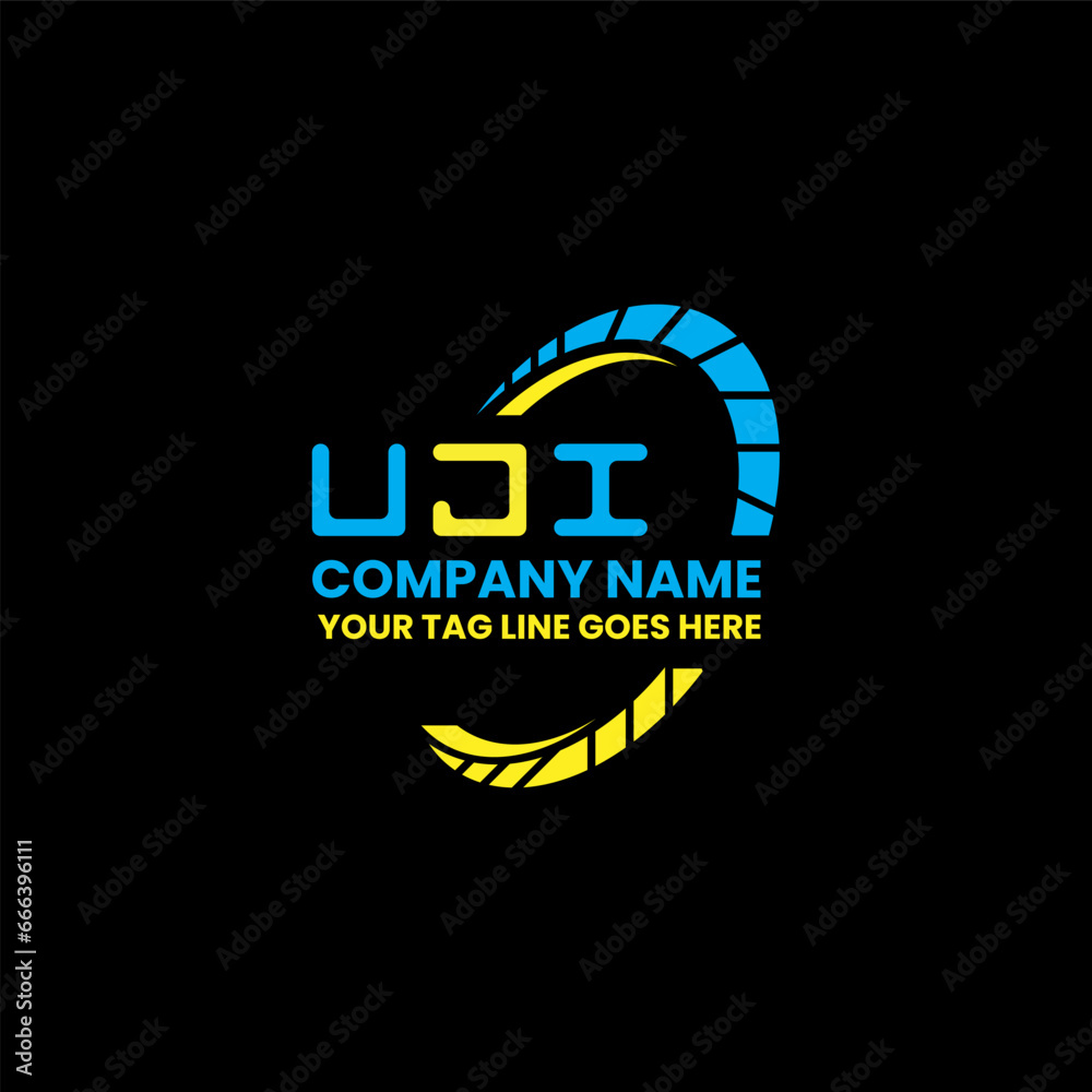 UJI letter logo vector design, UJI simple and modern logo. UJI ...