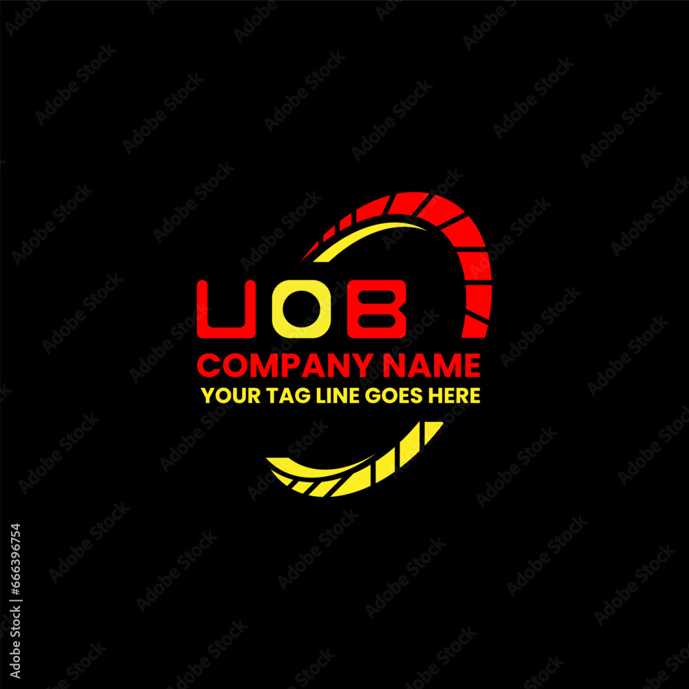 UOB letter logo vector design, UOB simple and modern logo. UOB ...