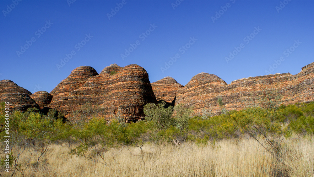 Famous beehive domes of the Bungle Bungle ranges (Purnululu), Western ...