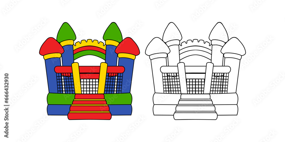 Bounce House Design Illustration vector eps format , suitable for your ...