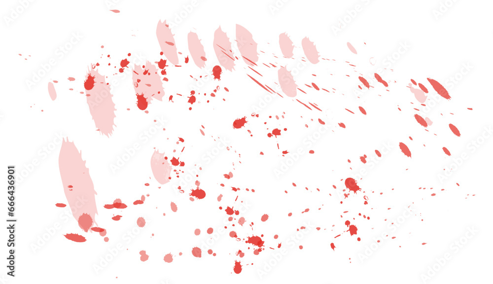 Blood Red Splatter Clipart Set. Realistic Halloween blood isolated on ...