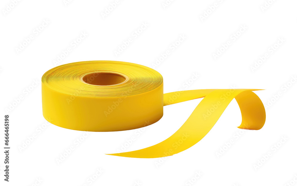 Yellow Tape Art for Creative Projects on White or PNG Transparent ...