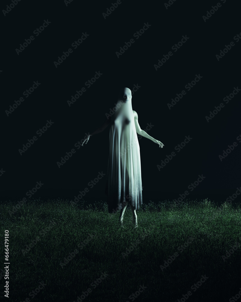 Ghostly figure ghost tall woman Halloween haunting horror occult ...